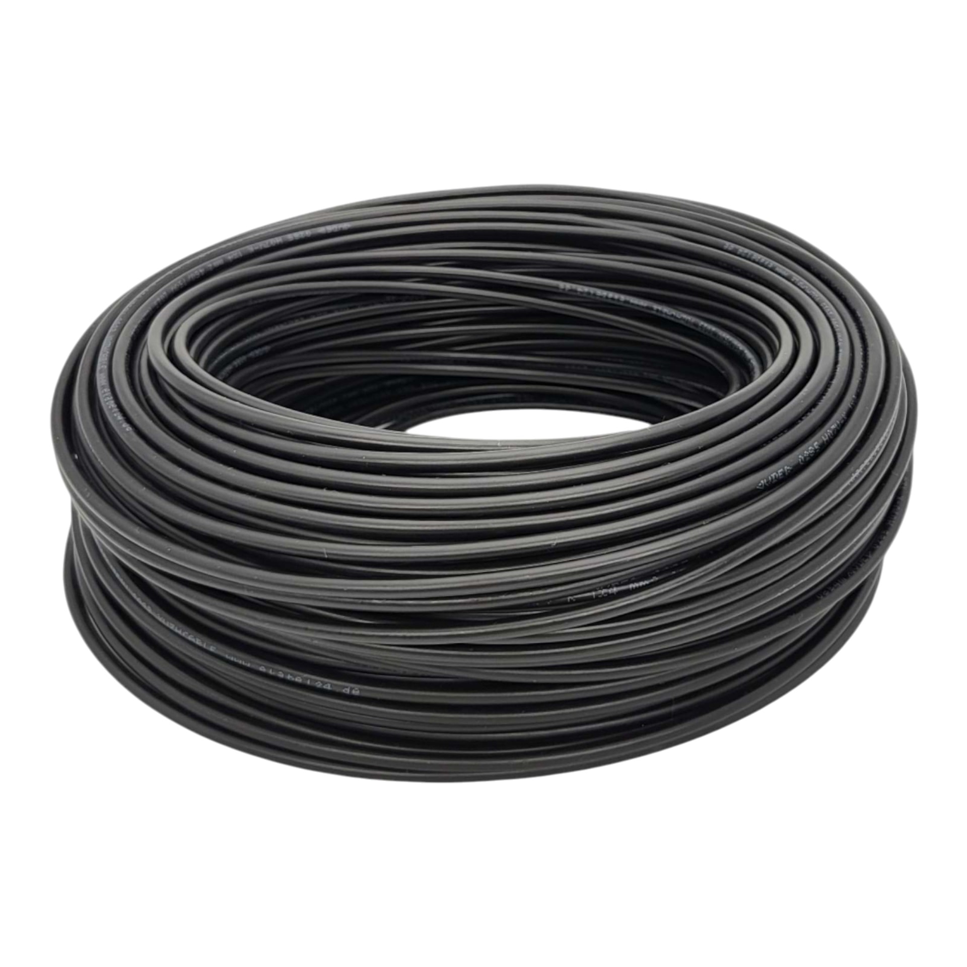 Rigid wire cable H07V-U 1.5 mm² black 100 metres | H07VU_105_sw